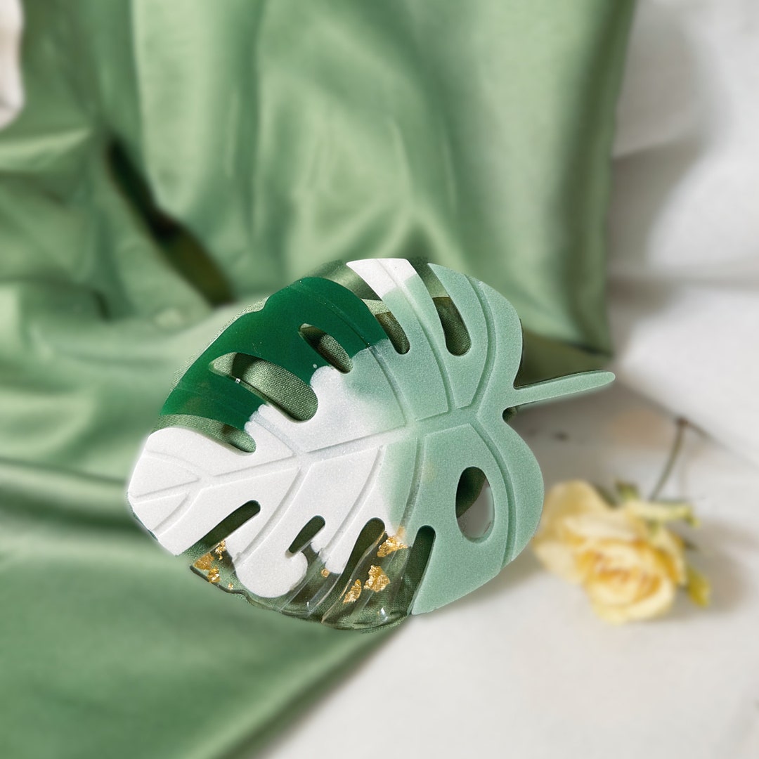 Monstera Decor Resin Art Monstera Resin Coaster Resin Coaster ...