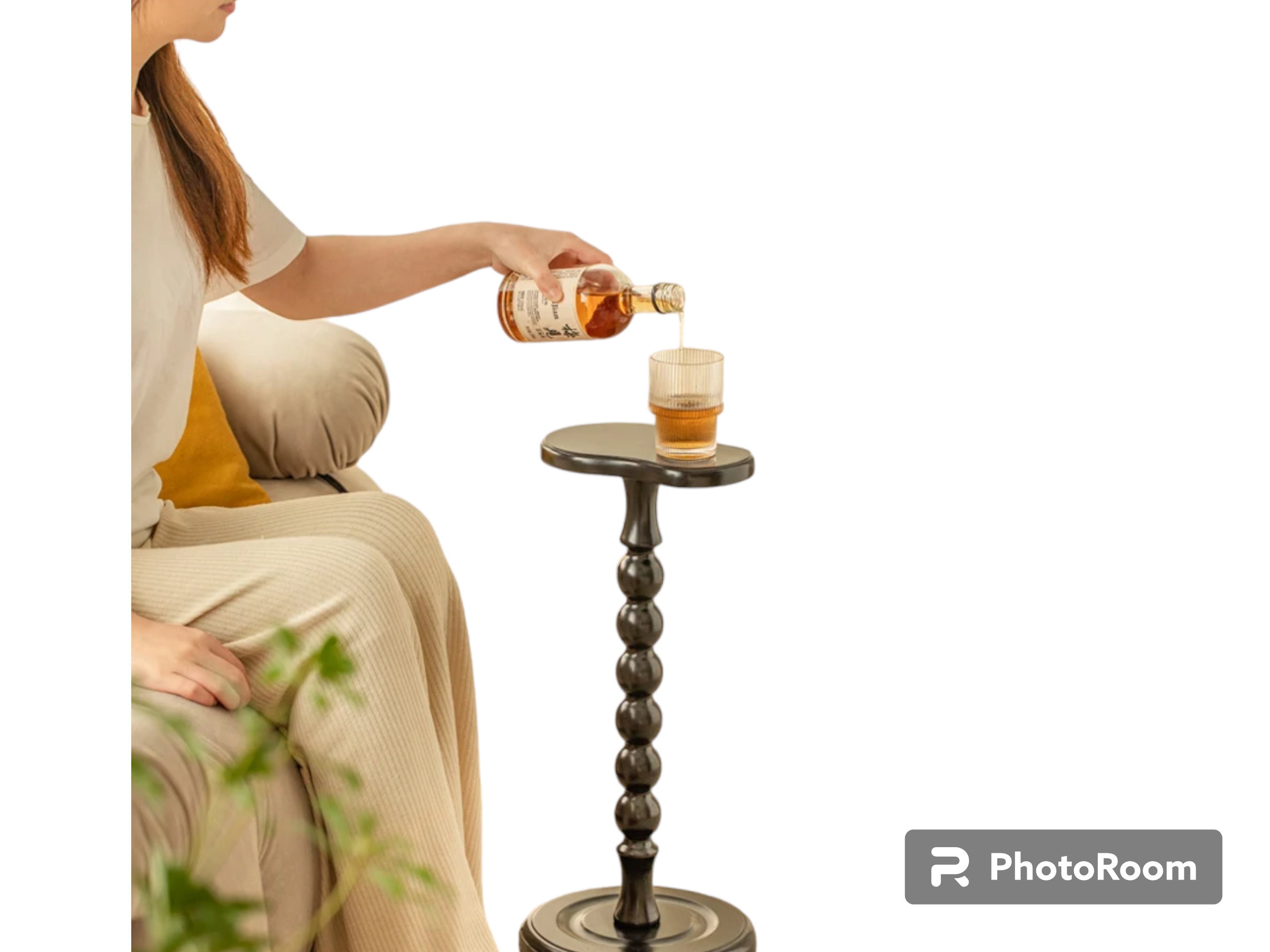 Antique Wood Cocktail Table, Vintage Sofa Side Table, Handmade ...