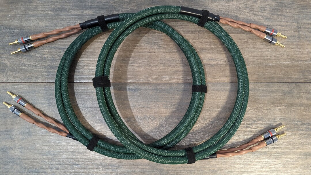 Custom Forest Green Speaker Cables, 8' Pair canare 4S11G - Etsy