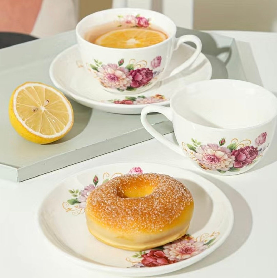 Breakfast Tea Cup and Saucer Set - Etsy