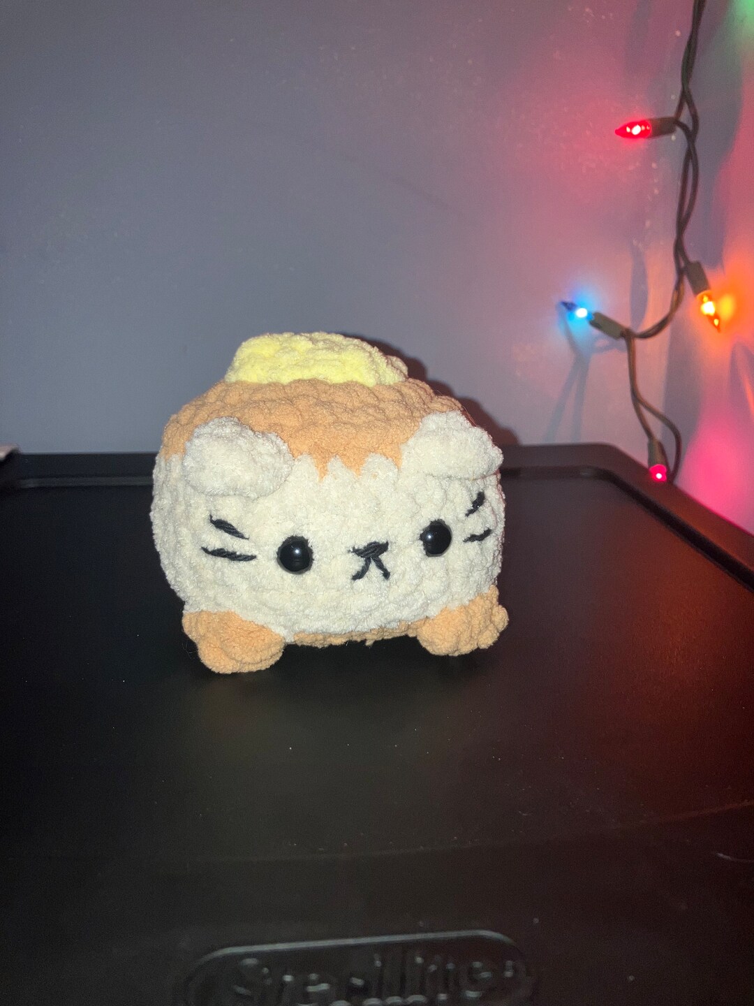 Pancake Food Cat Crochet Plush Amigurumi Stuffed Toy Gift - Etsy