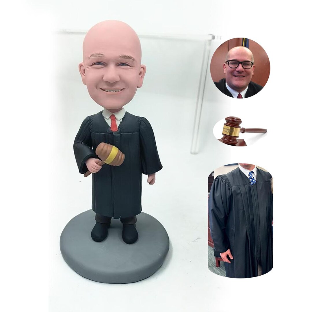Custom Judge Bobblehead: Personalized Lawyer Gift With Gavel - Etsy