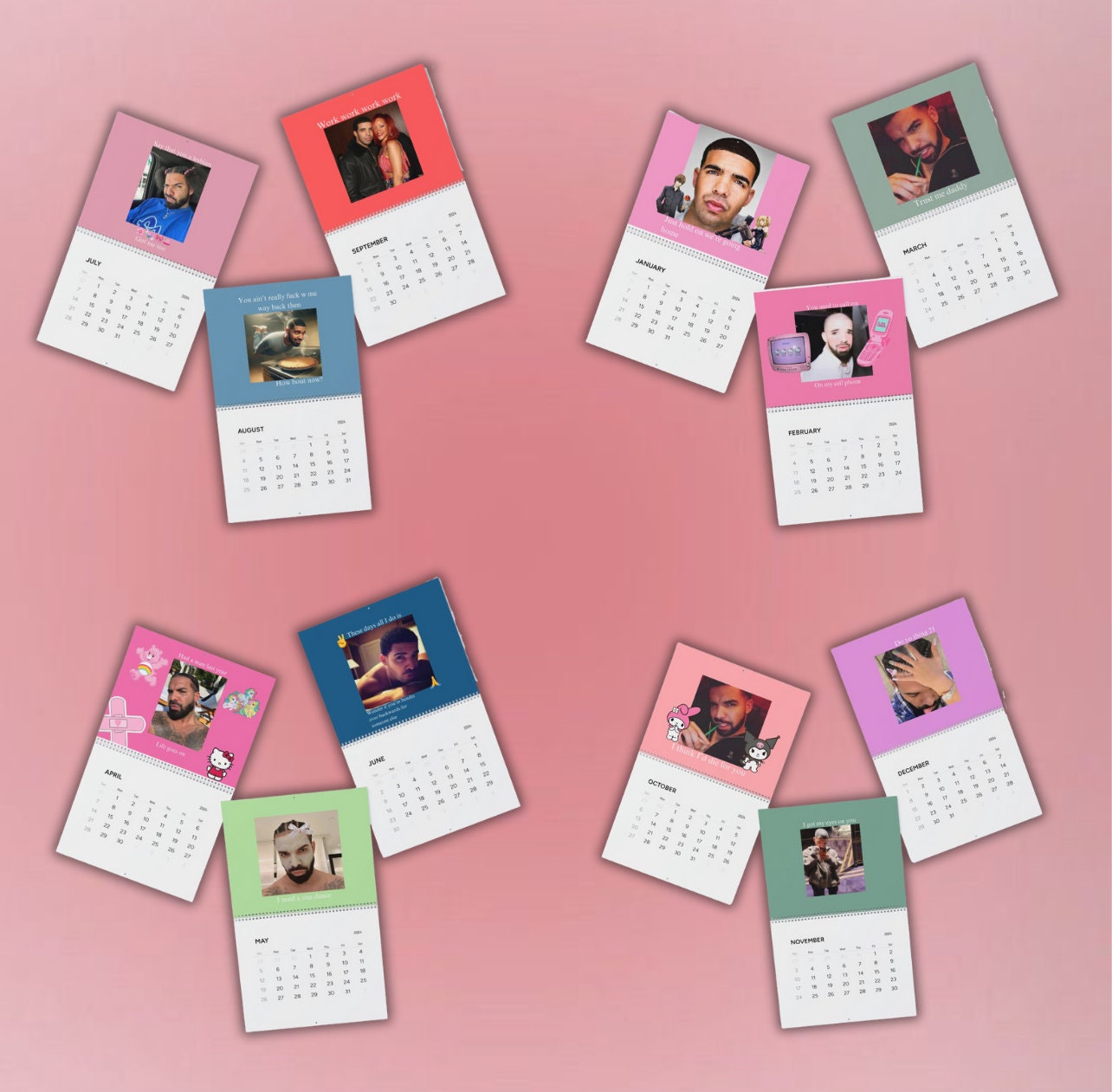 Kawaii Drake Calendar Drakealations - Etsy