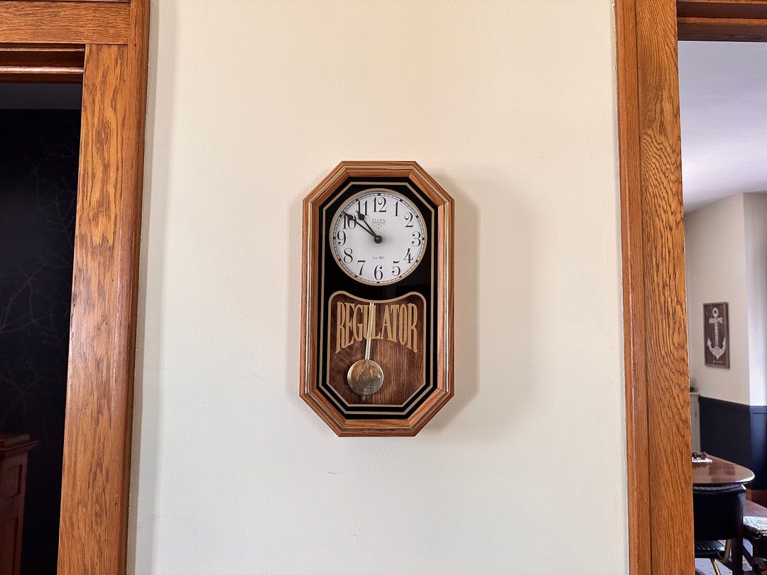 Vintage Elgin Clock Corp. Wall / Standing Regulator - Etsy