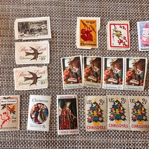 Lot of Un-used Vintage Christmas 70’s-80’s Stamps - Etsy