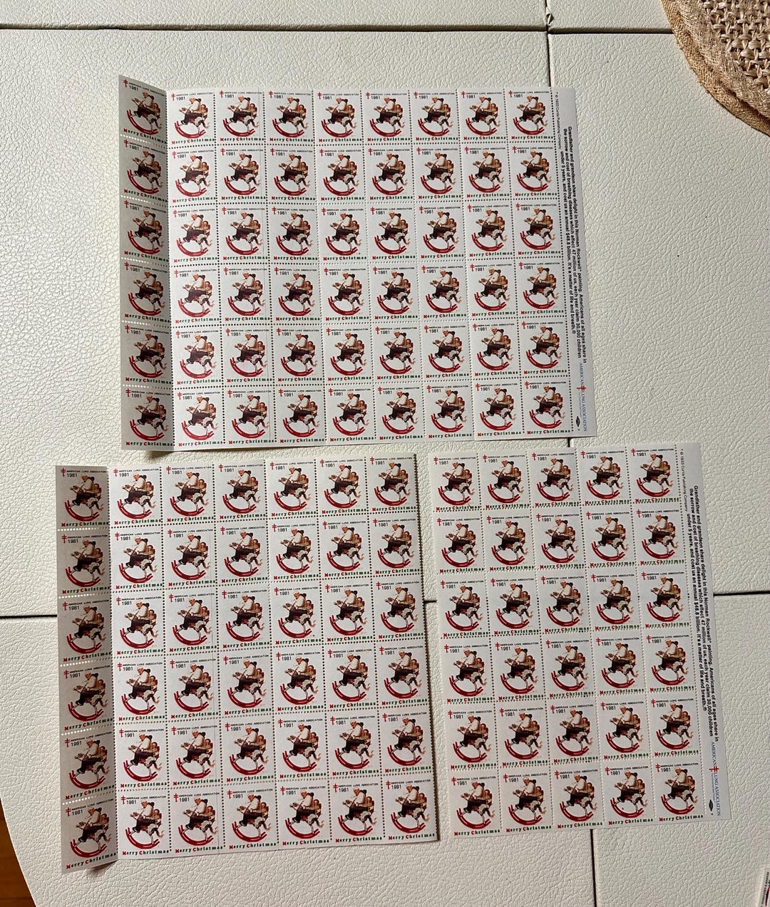 1981 Vintage Christmas Seals Stamps - Etsy
