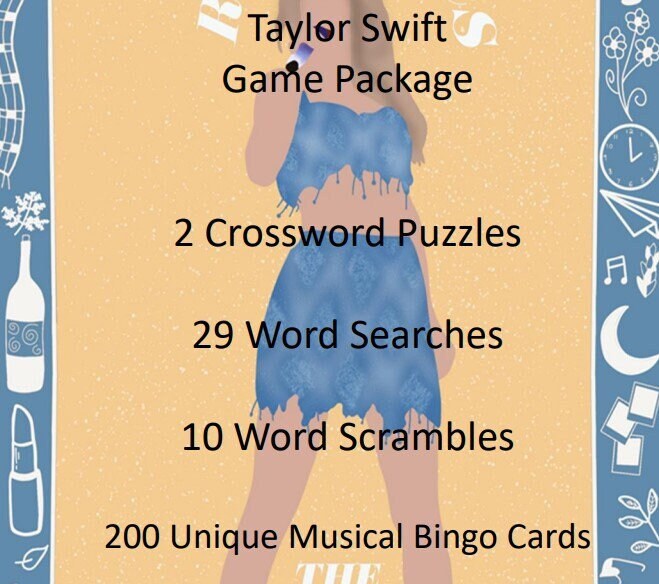 Taylor Swift Game and Activity Book Girls Birthday Parties or Car Trips ...