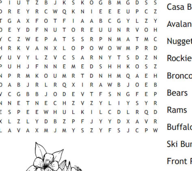 Colorado Word Search Puzzle Book #1 - 5 Different Puzzles - Etsy