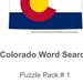Colorado Word Search Puzzle Book #1 - 5 Different Puzzles - Etsy