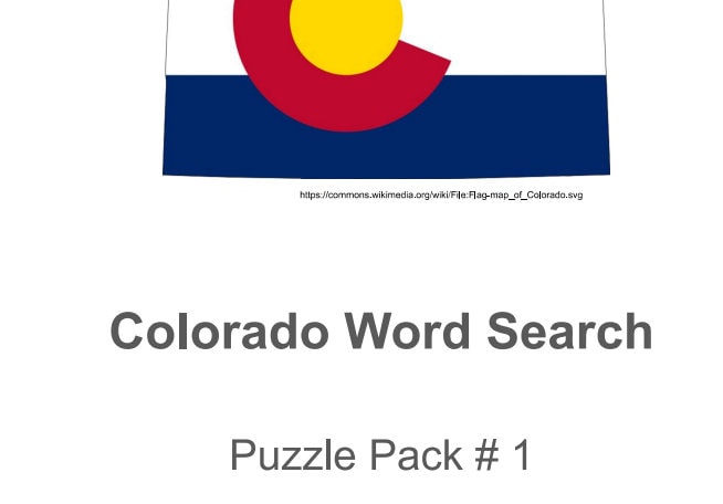 Colorado Word Search Puzzle Book #1 - 5 Different Puzzles - Etsy