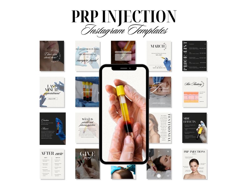 PRP Injection Instagram Templates for Nurse Injectors and Estheticians ...