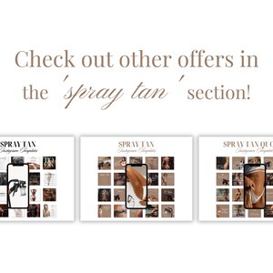 Spray Tan Instagram Templates, Fake Tanning Social Media IG Post and ...