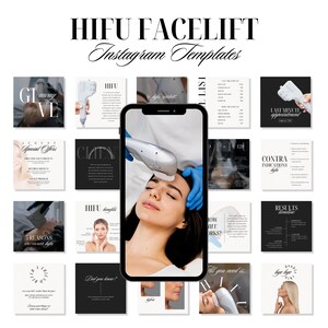 HIFU Facelift Instagram Templates for Esthetician, High-intensity ...
