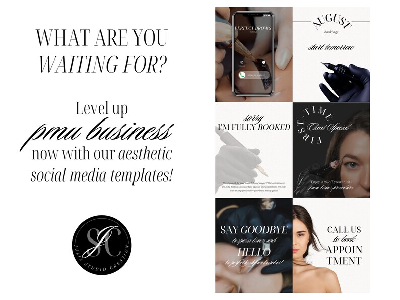 Modelos para Instagram de sobrancelhas PMU, posts sobre microblading ...