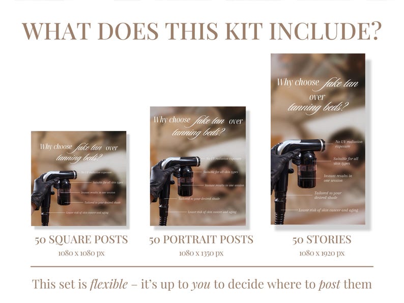 Spray Tan Instagram Templates for Estheticians and Airbrush Tanning ...