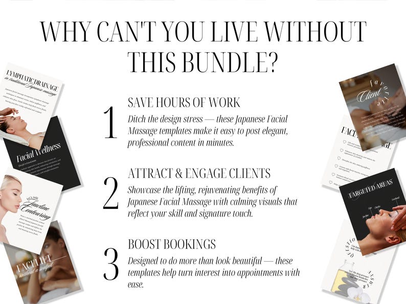 Modelos para Instagram de Massagem Facial Japonesa, Designs do Canva ...