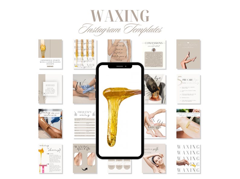 Waxing Instagram Templates for Waxers and Estheticians, Social Media ...