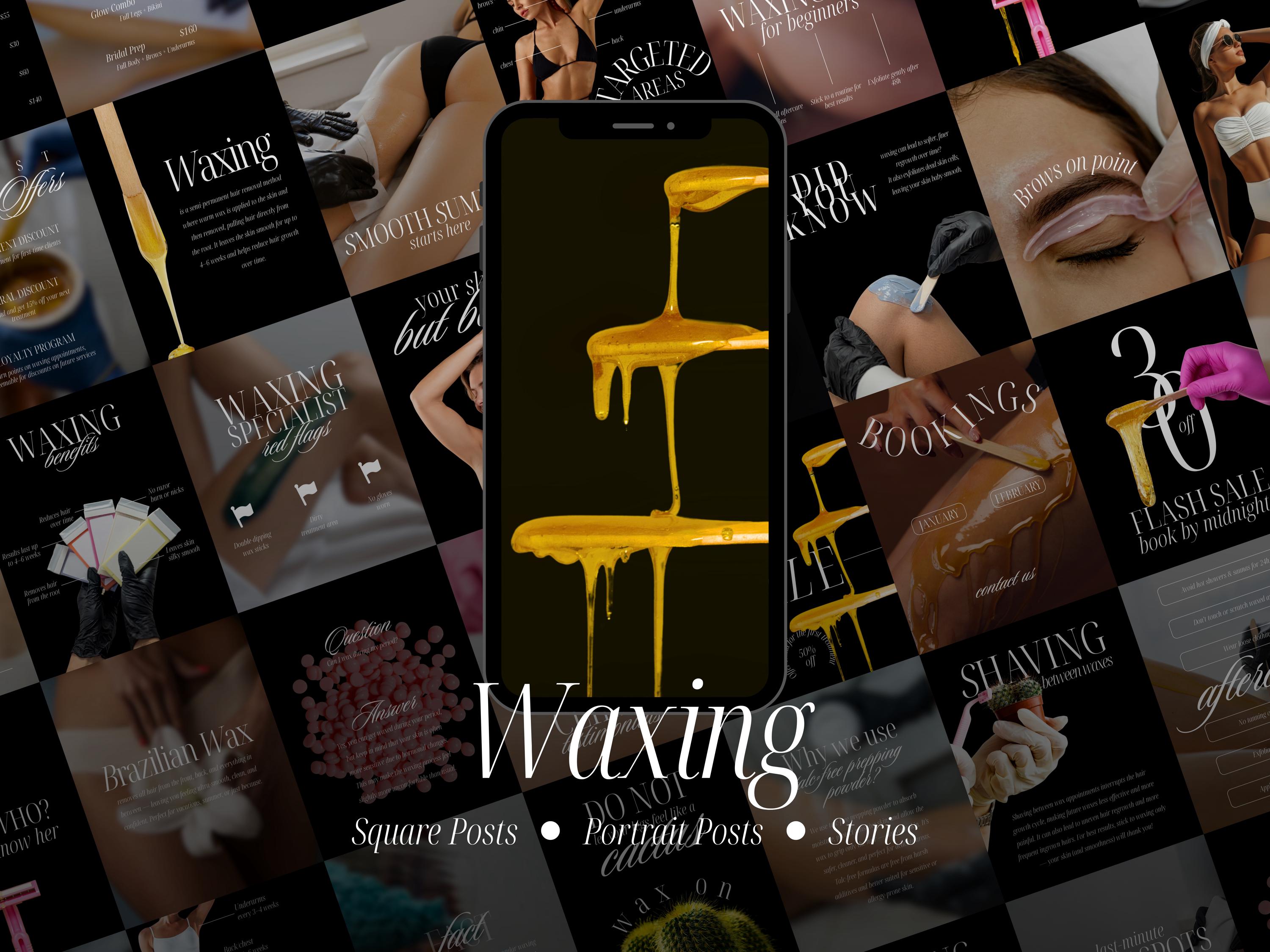 Waxing Instagram Templates, Canva Post and Story Designs for ...
