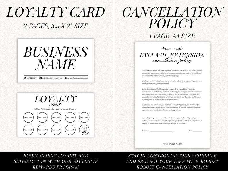 Lash Lift and Tint Forms for Lash Tech, Lash Consent Form, Esthetician ...