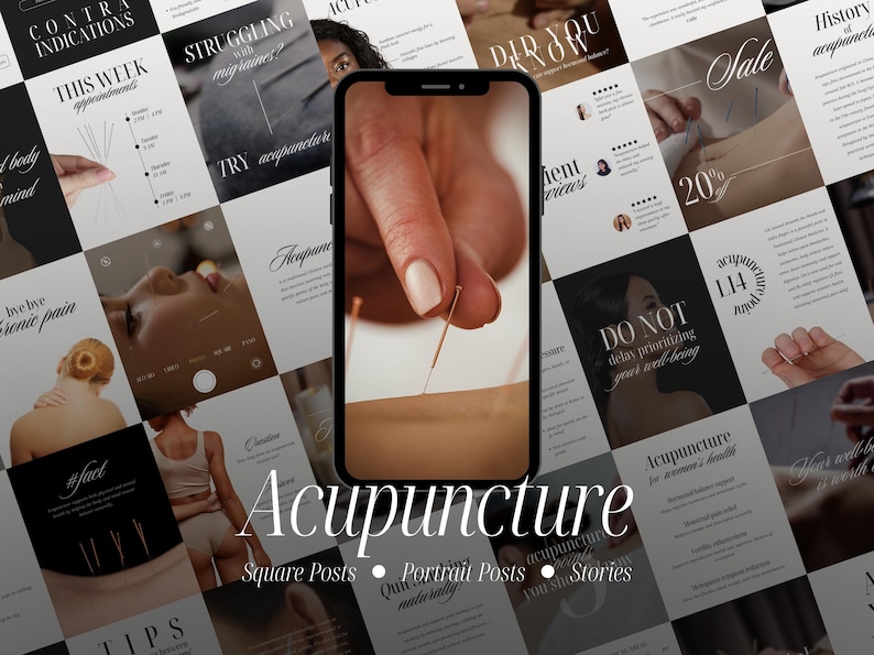 Acupuncture Instagram Templates, Wellness Clinic Content (canva) - Etsy