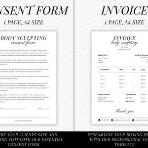 Body Sculpting Forms Bundle for Estheticians, Client Intake Form ...