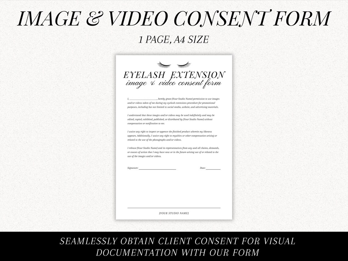 Lash Consent Form for Lash Tech | Loyalty Card | Eyelash Extension ...