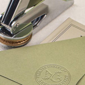 Custom Book Embosser, Wedding Embosser, Custom Embosser, Initials ...