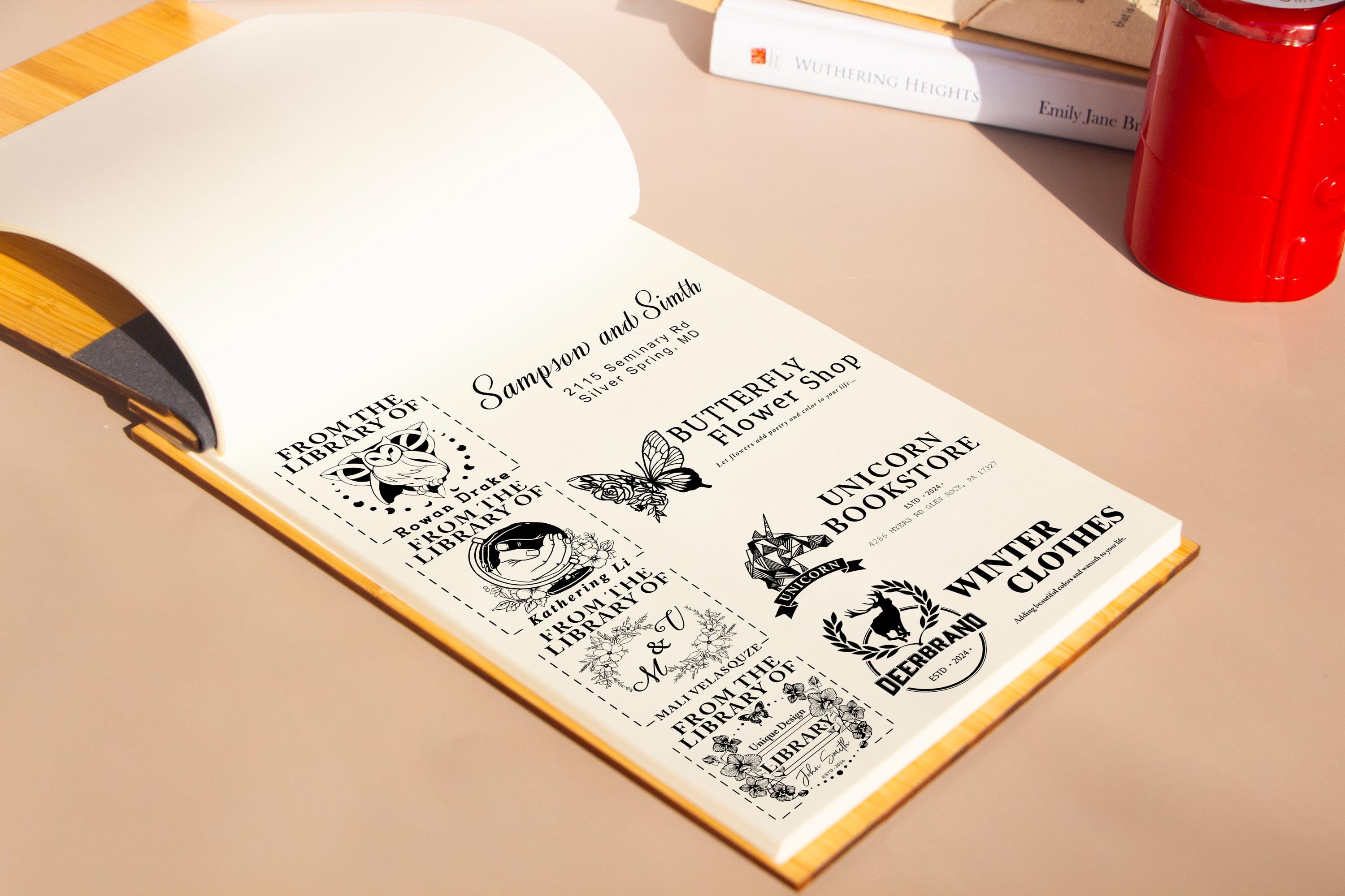 Personalized Self-inking Stamp, Custom Book Stamp, Custom Any Logo ...
