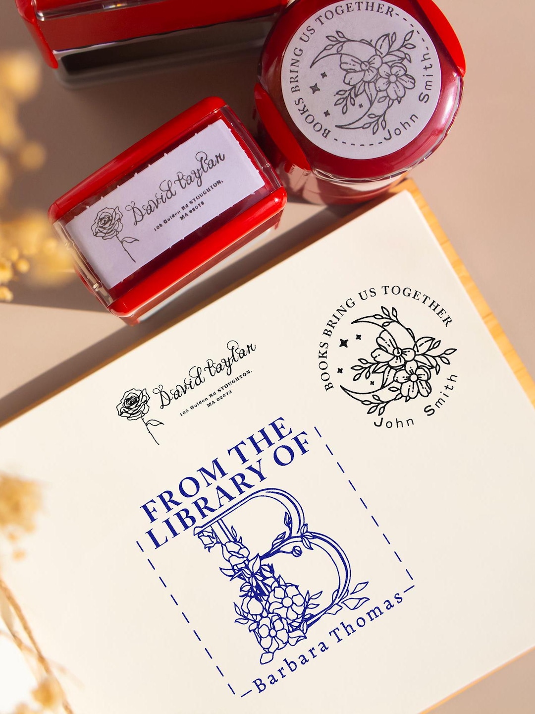 Personalized Self-inking Stamp, Custom Book Stamp, Custom Any Logo ...