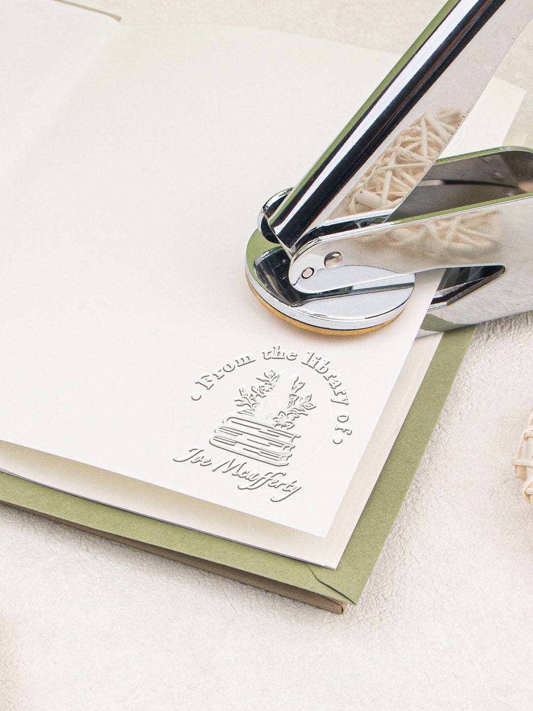 Custom Book Embosser, Wedding Embosser, Custom Embosser, Initials ...