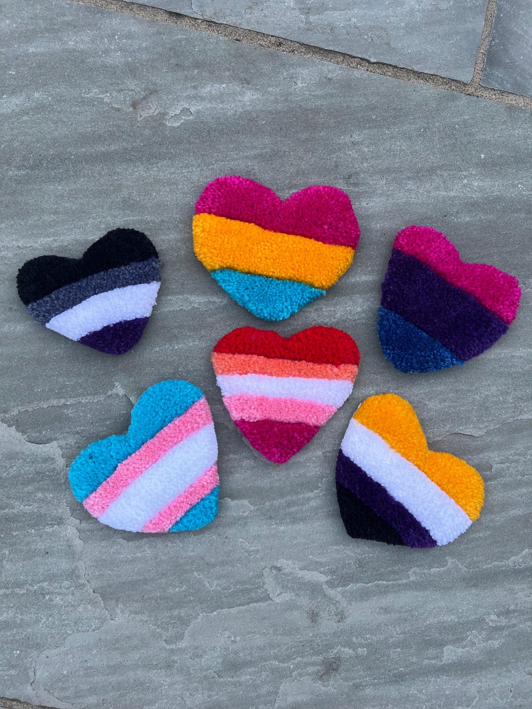 LGBT Pride Flags Heart Shaped Mini Soft Tufted Rugs - Etsy