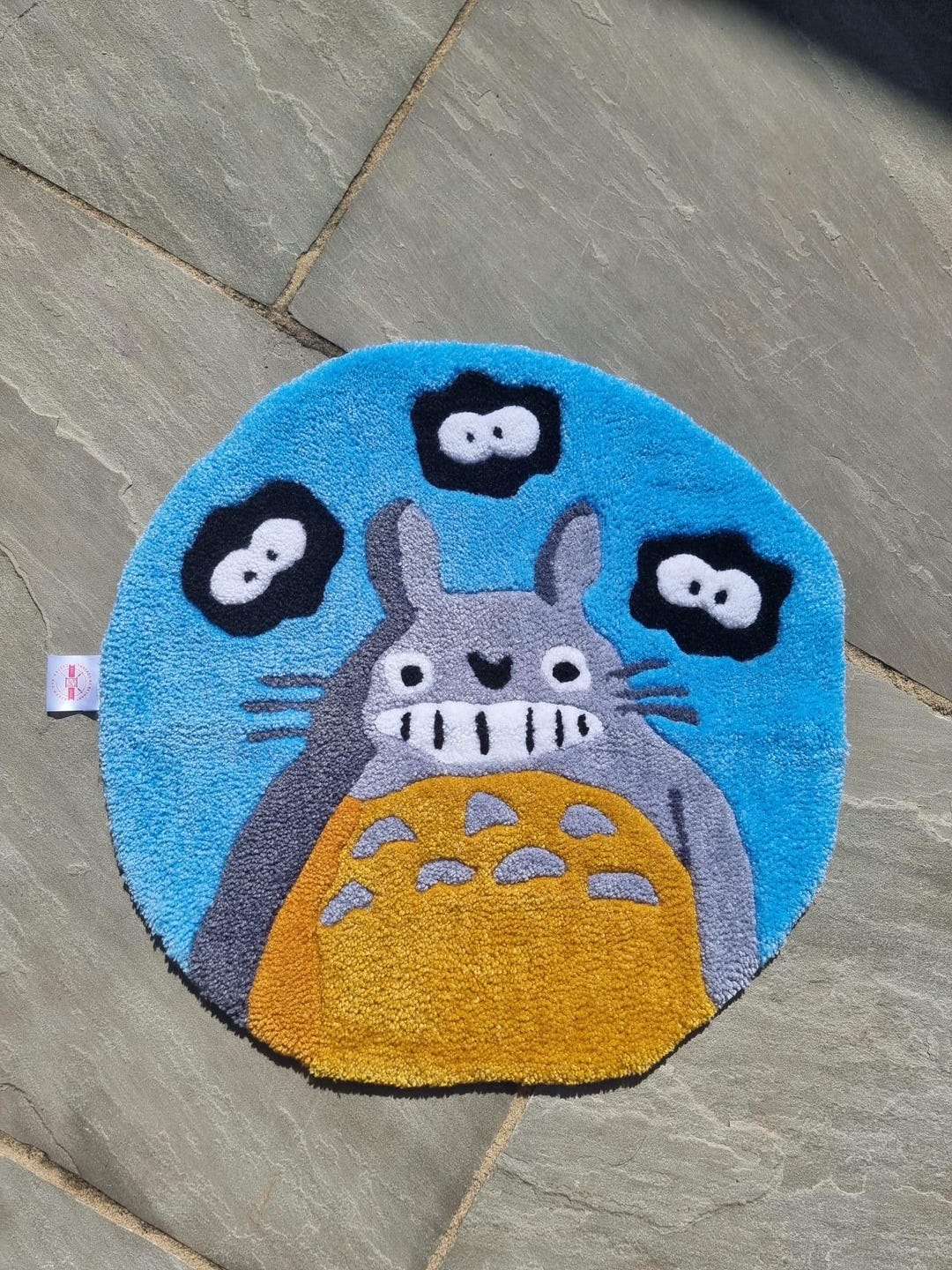 Totoro and Soot Sprites Large Round Tufted Rug - Etsy