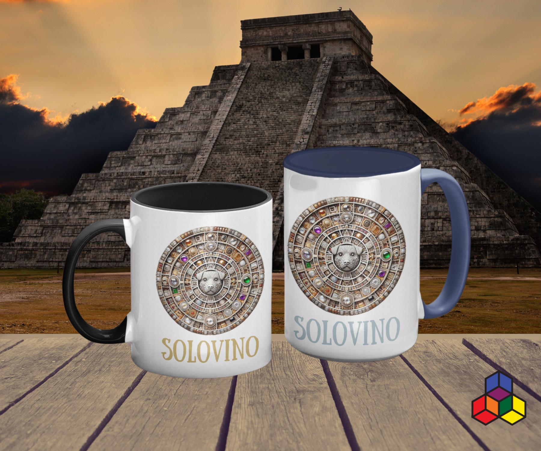 Taza Estilo Calendario Azteca Con Un Perro, Regalo Personalizado Para ...