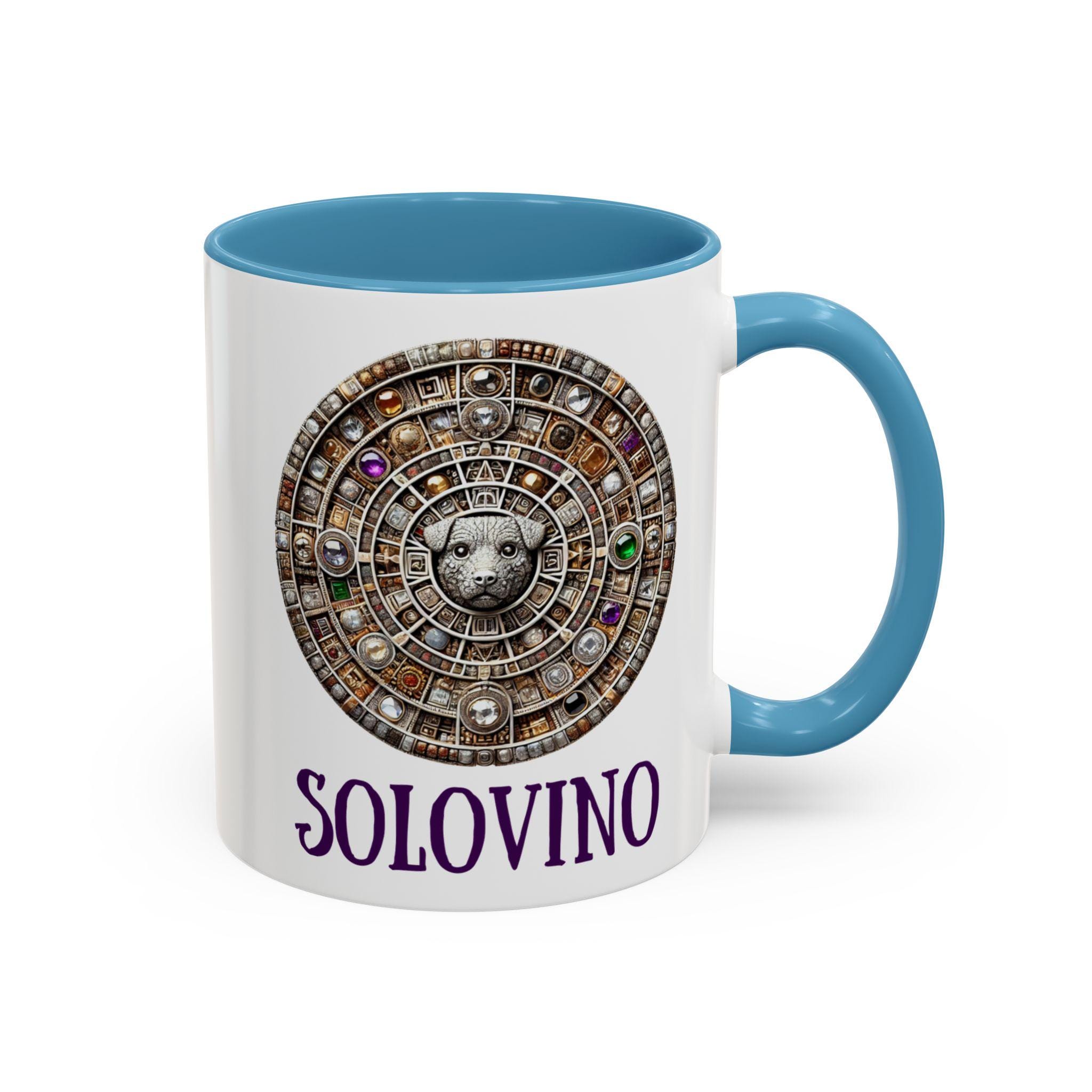 Taza Estilo Calendario Azteca Con Un Perro, Regalo Personalizado Para ...