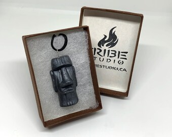 Tiki - Easter Island Head Necklace. Sterling Silver. - Etsy