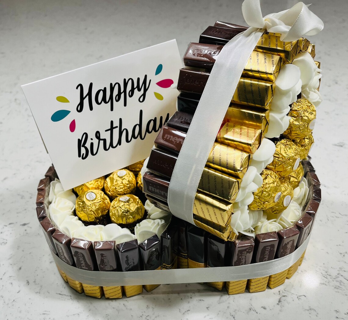 10 Luxury Chocolate Candy Heart Tower. Perfect for Special Occasions ...