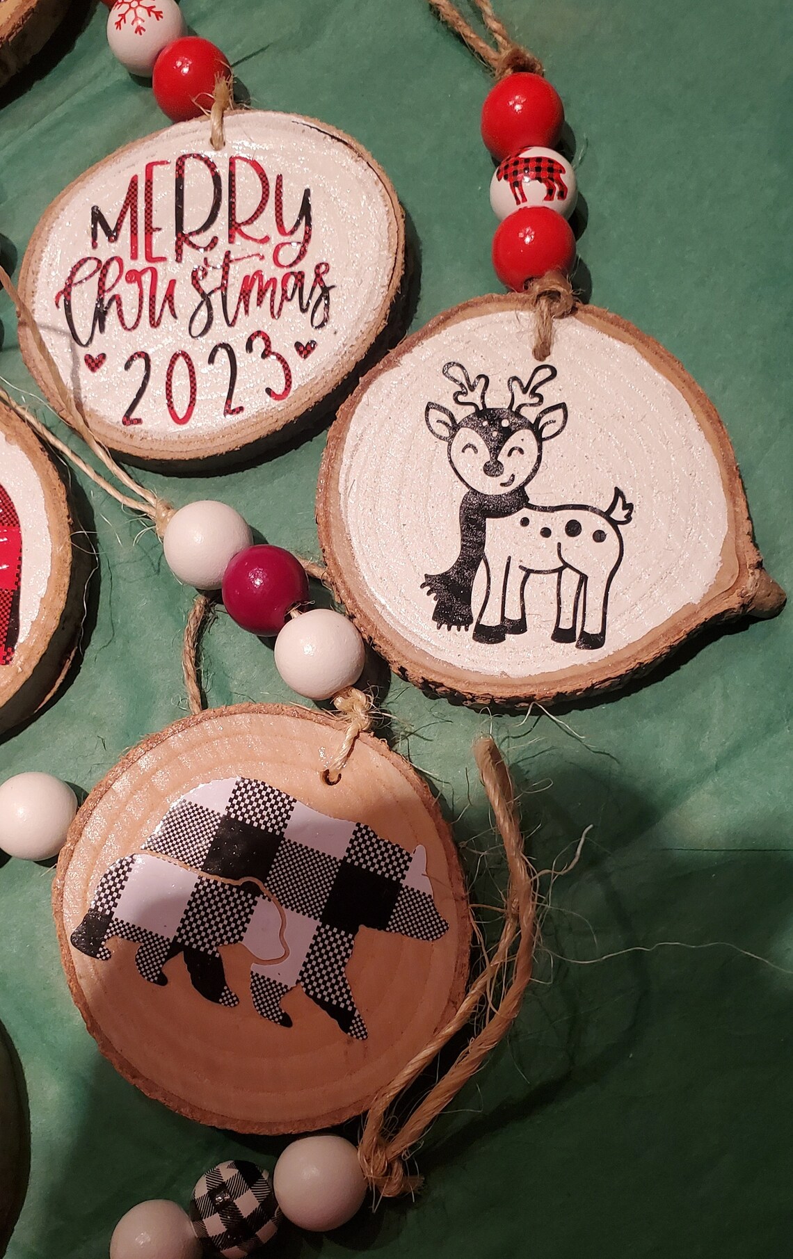 Wooden Rounds, Christmas Ornaments - Etsy