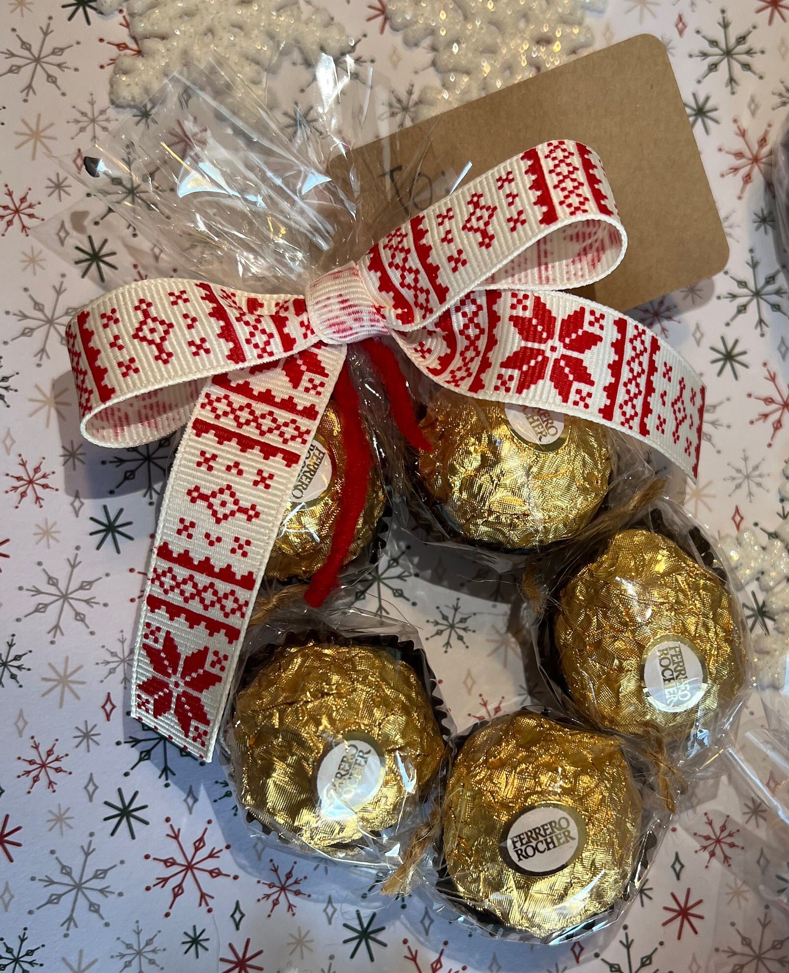 Ferrero Rocher Wreath Gift Idea Christmas Present Handmade - Etsy