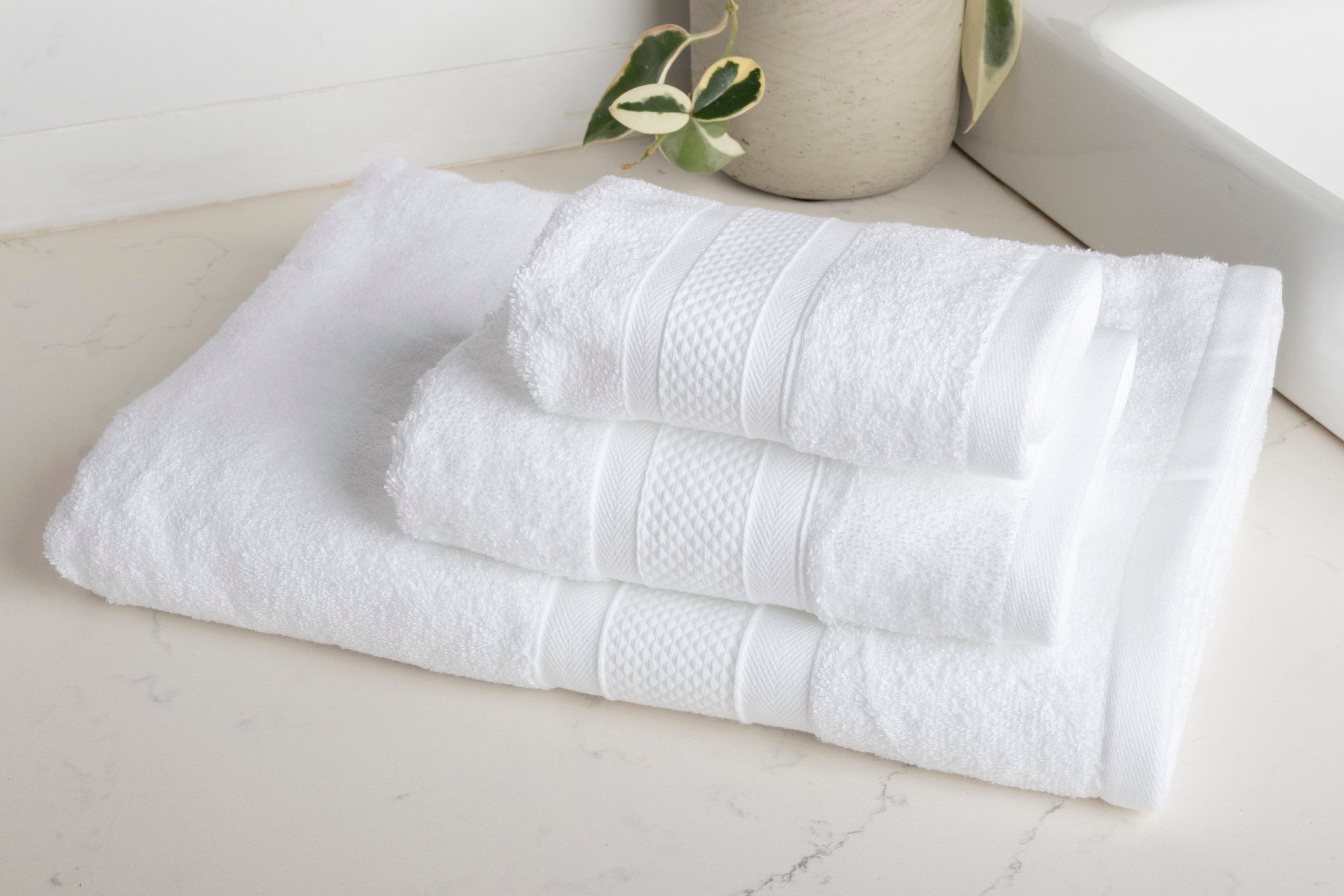 100% Cotton 6 Piece Bath Towel Set, 2 Bath, 2 Hand and 2 Wash Cloths ...
