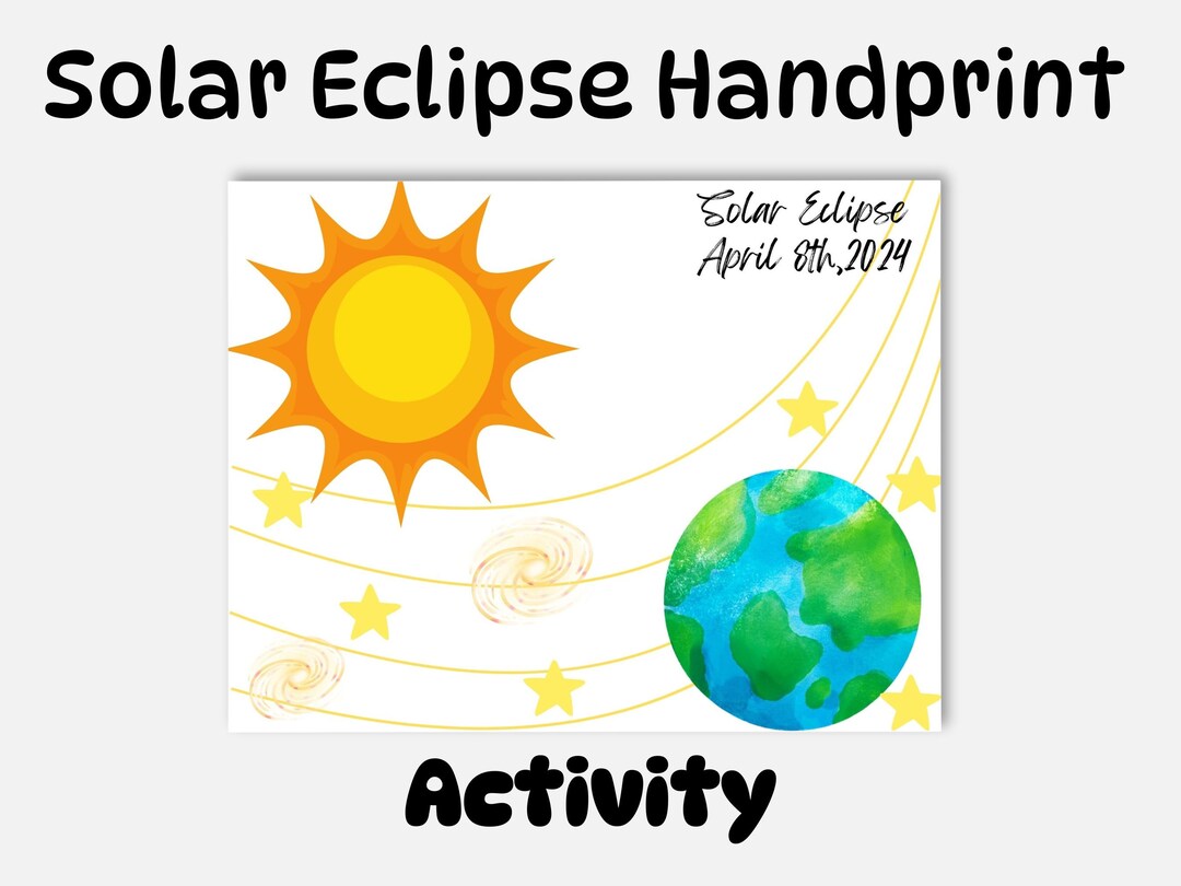 Buy Solar Eclipse 2024 Handprint Activity, Printable Keepsake, DIY ...