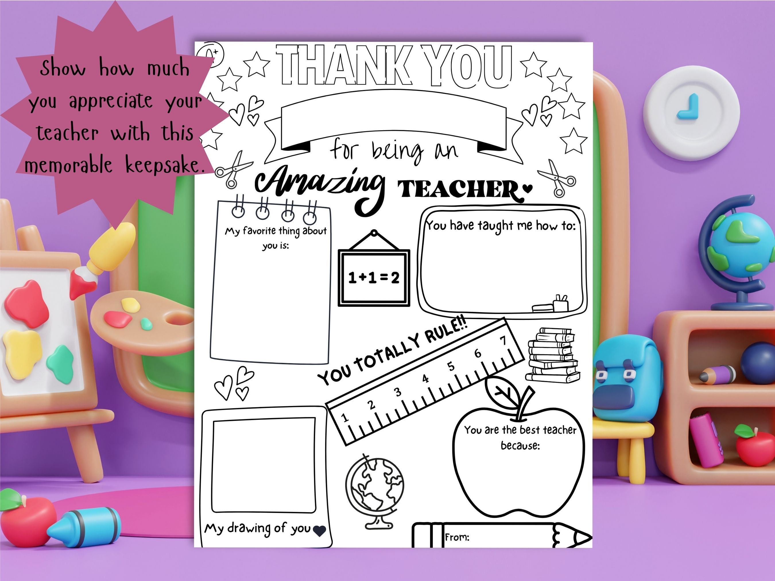 Teacher Appreciation Printable, Teacher Appreciation Gift, Teacher ...