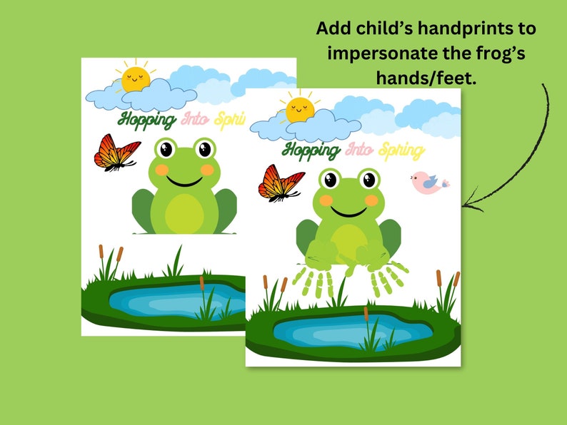 Spring Theme Bundle Handprint Craft, Baby Kids Toddler , Instant ...