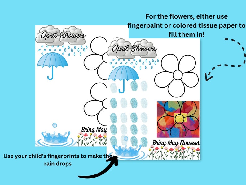 Spring Theme Bundle Handprint Craft, Baby Kids Toddler , Instant ...