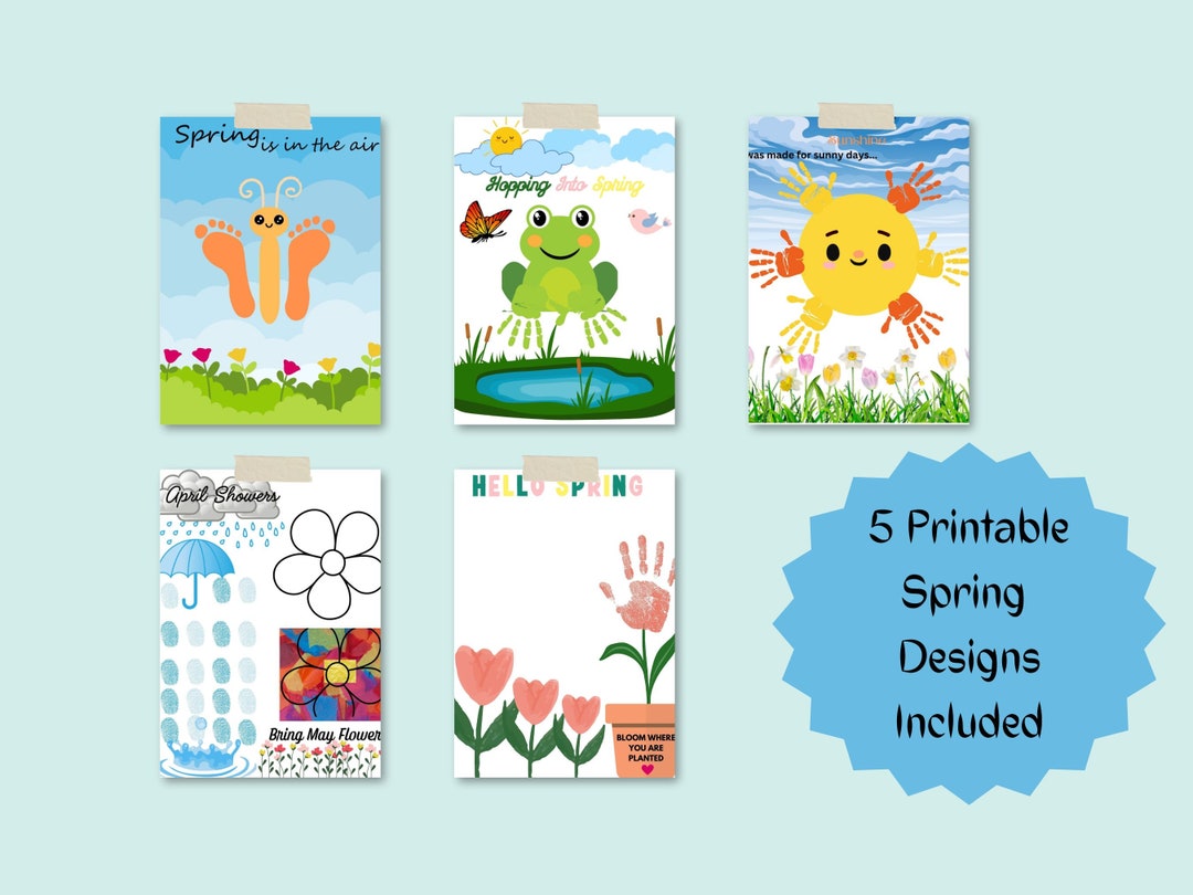 Spring Theme Bundle Handprint Craft, Baby Kids Toddler , Instant ...