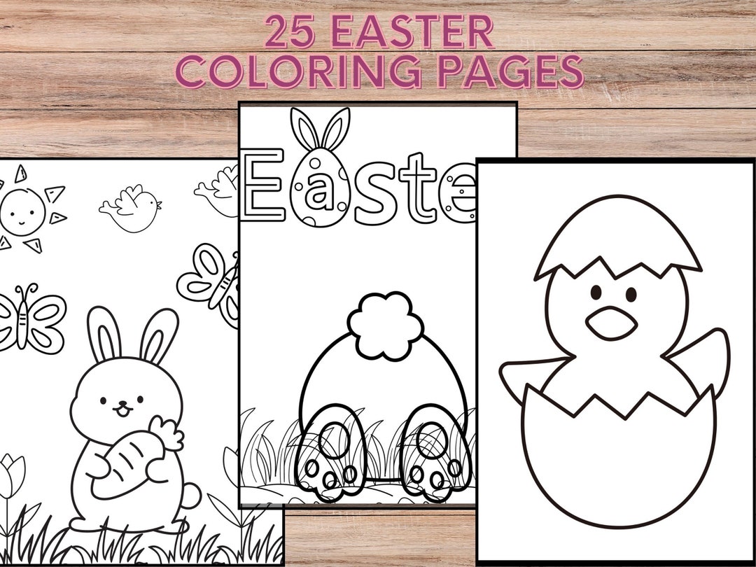 Easter Coloring Pages for Kids, Instant Download,printable Easter ...