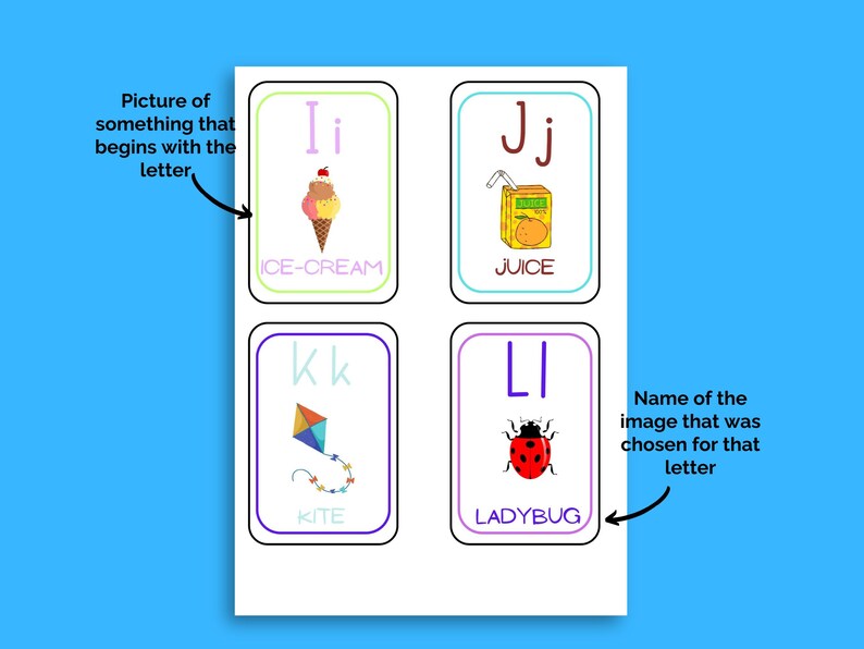 36 Abcs and Numbers Flashcards, Educational Flashcards, Colorful ...