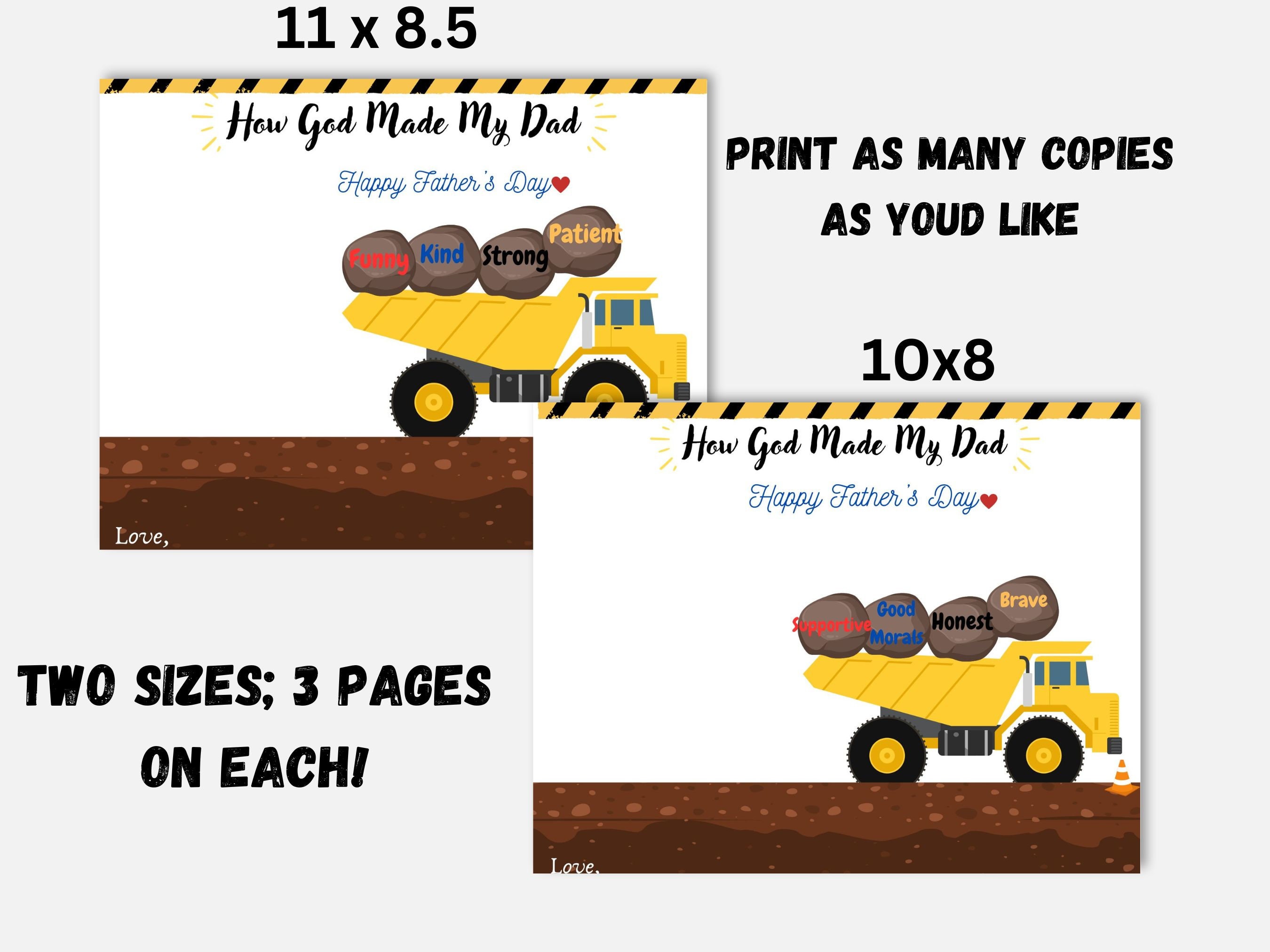 Father’s Day Gift, Gift From Kids, How God Made My Dad, Handprint Art ...