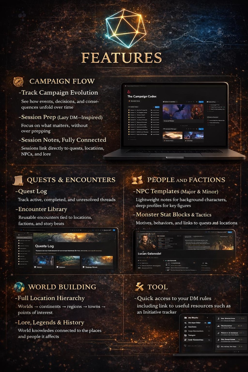 D&D Notion Template – Campaign Manager for Dungeon Masters - Etsy