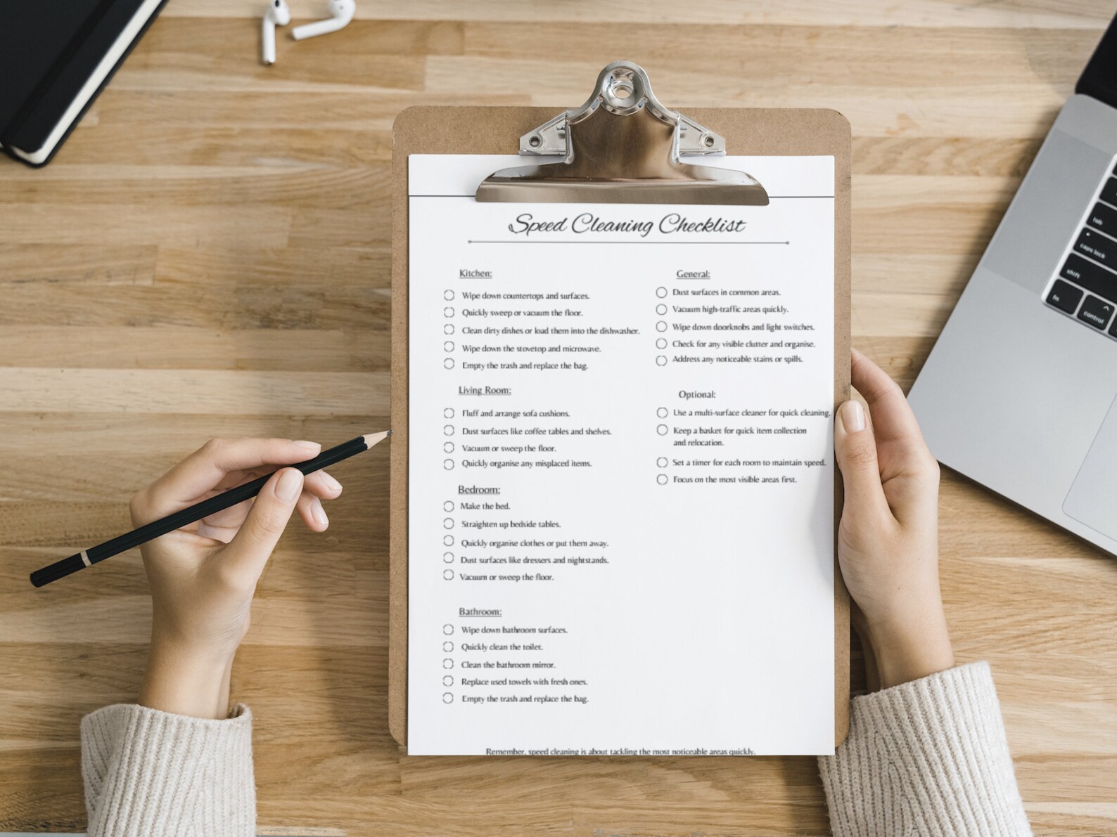 Speed Cleaning Checklist Printable Cleaning Checklist Speed Cleaning ...