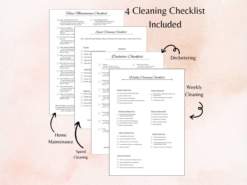 Deep Cleaning Checklist Whole House Deep Cleaning Checklist House ...